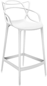 Kartell - Barová židle Masters nízká, bílá
