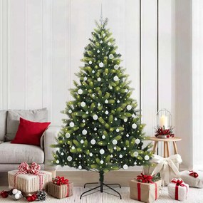 Umělý skládací vánoční stromeček 300 LED Zelená 210 cm PVC a PE 3396003