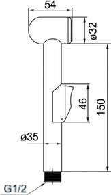 Mereo Mereo, Ruční bidetová sprcha s držákem, CBE10100S