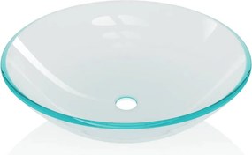 Umyvadlo z tvrzeného skla 42 cm transparentní 142229