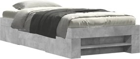 Rám postele betonově šedý 90 x 190 cm kompozitní dřevo 3295523