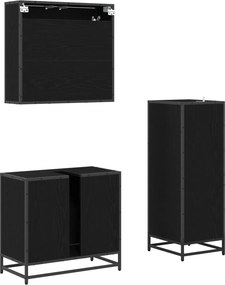 Sada koupelnového nábytku 3 ks Černý dub 60 x 33 x 60 cm 3402368