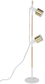 OnaDnes -20% Bílo-zlatá kovová stojací lampa ZUIVER IVY 145 cm