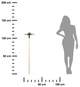 Zapichovací napajedlo pro ptáky Globe, 116,5x26,5 cm, kov, černá