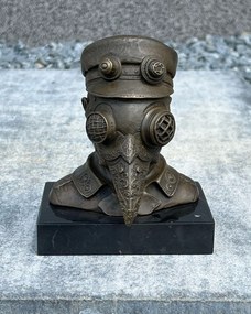 Bronzová socha soška - Morový doktor Steampunk