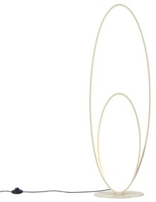 Designová stojací lampa béžová vč. LED 3-stupňové stmívání - Boomerang