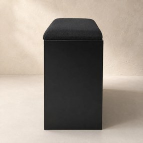 Botník černý se sedákem a výsuvnými policemi VAULT , 57 x 30 x 53 cm