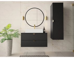 Koupelnový nábytek Boterio III, Sifon k umyvadlu: ne, Umyvadlo: ne, Barva:: černá
