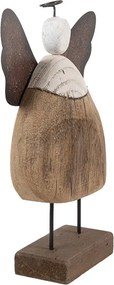 Dekorace dřevěná figurka anděl Angel Rustic M - 13*5*19 cm