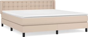 Box spring postel s matrací cappuccino 160x200 cm umělá kůže 3130792