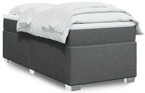 Box spring postel s matrací tmavě šedá 100 x 200 cm textil 3285110