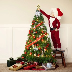 Costway Christmas Tree Umělý vánoční stromek s kovovým stojanem 150-240 cm