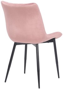 Jídelní židle Formby - samet | růžová