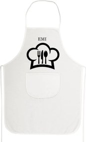 Kuchyňská zástěra Chef EMI, Bílá