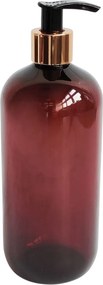 Dávkovač na mýdlo 500 ml hnědý s černo-zlatou pumpičkou BELA