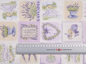 Biante Dekorační povlak na polštář Leona LN-001 Levandule na béžovém 45 x 45 cm