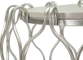 Designový odkládací stolek Gamaliel 47,5 cm stříbrný