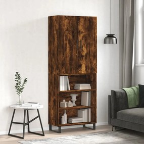 Skříň highboard kouřový dub 69,5 x 34 x 180 cm kompozitní dřevo,  3196096