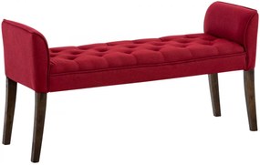 Lavice Cleopatra Chaiselongue látka, nohy antik tmavé - Červená