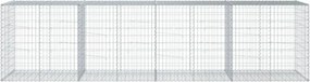 Gabionový koš s víkem 400 x 100 x 100 cm pozinkované železo 3295196