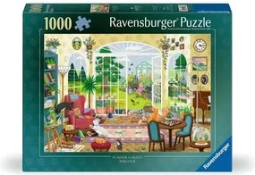 RAVENSBURGER Puzzle Pokoj s výhledem do letní zahrady / 1000 dílků / 7