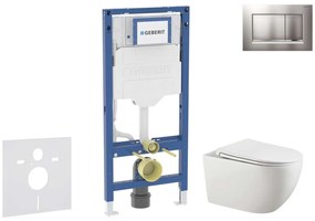 Geberit Duofix - Set předstěnové instalace, klozetu Gaia a sedátka softclose, tlačítko Sigma20, chrom mat/chrom SANI11CA1134B