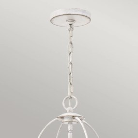 Elstead BRADBURY kovový Farmhouse lustr 40 cm bílý 4xE14