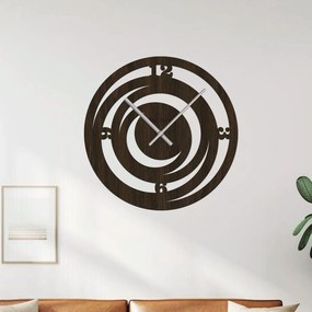dřevo života Dřevěné hodiny TWIST Zvolte barvu dekoru: Wenge, Zvolte velikost hodin (cm): 35x35, Barva ručiček: Stříbrné