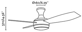 Stropní ventilátor se světlem Faro MINI UFO 33454 bílá/javor + záruka 3 roky ZDARMA