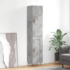 Skříň highboard betonově šedá 34,5x34x180 cm kompozitní dřevo 3199085