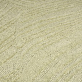 Flair Rugs, Kusový koberec Solace Lino Leaf Sage kruh, 160x160 (průměr) kruh, zelená, ložnice