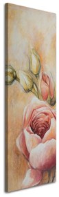 Obraz na plátně Růžové růže Přírodní květiny - 40x120 cm