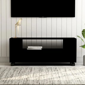 TV skříňka černá 120x35x48 cm kompozitní dřevo