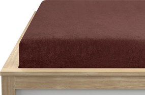 Froté prostěradlo EXCLUSIVE tmavě hnědé 90 x 200 cm