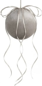VÁNOČNÍ BAŇKY NA STROMEČEK SADA 4 KS (FI) 12 CM STŘÍBRNÉ
