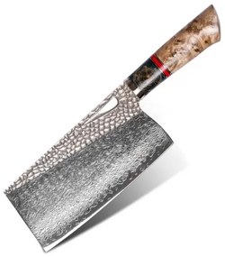 KnifeBoss damaškový nůž Cleaver 7.5" (189 mm) Burl Wood