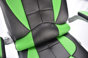 Bezdoteku Kancelářská židle Viper čierna so zelenými pruhmi