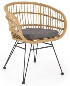 Židle K456 přírodní / šedá
