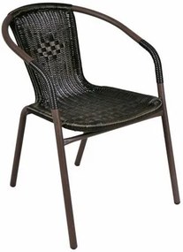 Garthen 37023 Zahradní polyratanový set - 4 židle a skleněný stůl