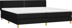 Box spring postel s matrací černá 200x200 cm textil 3130219