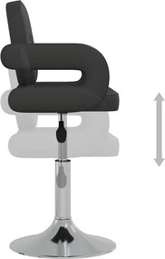 Otočné jídelní židle 6 ks černé umělá kůže 3089117