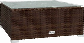 6dílná zahradní sedací souprava s poduškami polyratan hnědá 3101491