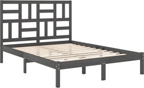 vidaXL Rám postele masivní dřevo 120 x 200 cm [3105947] Barva: Šedá