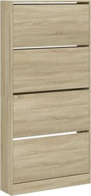 Botník se 4 výklopnými zásuvkami dub sonoma 80 x 21 x 163,5 cm 3214366