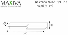 MAXIVA Obývací stěna - OMEGA, bílá/černá