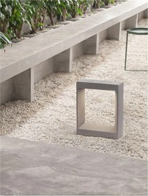 NV 9540217 Venkovní sloupkové svítidlo CAIRO šedý beton skleněný difuzor LED 8W 3000K 120-230V IP65 - NOVA LUCE