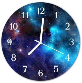 Nástěnné hodiny obrazové na skle - Hvězdné nebe