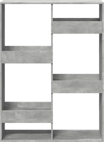 Knihovna betonově šedá 100 x 33 x 135 cm kompozitní dřevo 3309387