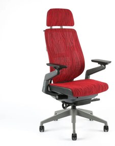 Office Pro Zdravotní židle KARME MESH s opěrkou hlavy Barva potahu: A09-mesh červená