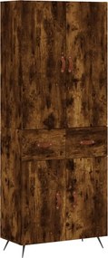 vidaXL Skříň highboard 69,5 x 34 x 180 cm kompozitní dřevo [3198124] Barva: bílá s vysokým leskem